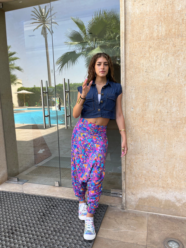 Geo Classic Sherwal Multi Mauve – thesherwal